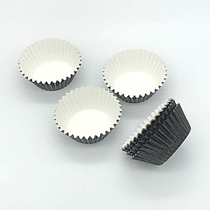 Huaswan Classic Black Paper-Lined Foil Cupcake Liners Standard Baking Cups for Party and More, 120-Count