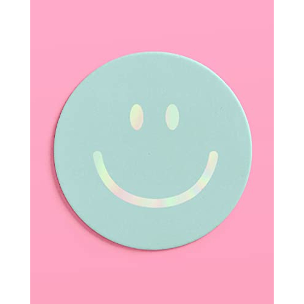 xo, Fetti Smile Pastel Party Drink Coasters - 16 pcs - Iridescent Foil | Happy Pastel Birthday Party Decorations, Cute Bachelorette Party, Cool Cocktail Disposable Coaster