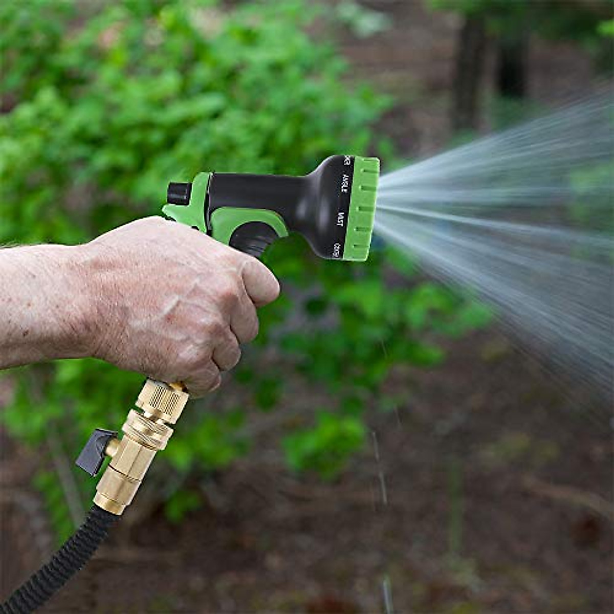 HQMPC Male Garden Hose Quick Connect Solid Brass Quick Connector Garden Hose Fitting Water Hose Connectors 3/4 inch GHT (4 Female+ 4Male)