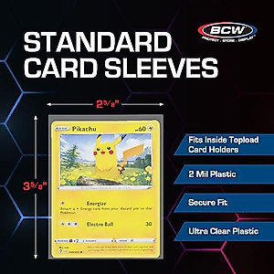 BCW 200 Top Loaders + Penny Sleeves | 200 Each: Trading Card Sleeves & Toploaders for Cards | for Your TCG, Pokemon, MTG Cards, Ultra Clear Baseball Card Protectors for Pro Collectors and Hobbyists