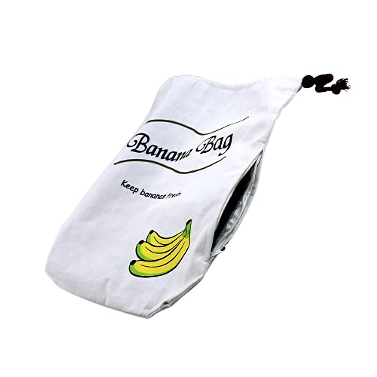 Banana Storage Drawstring Bag With Side Zipper Keeps Them Fresher Longer