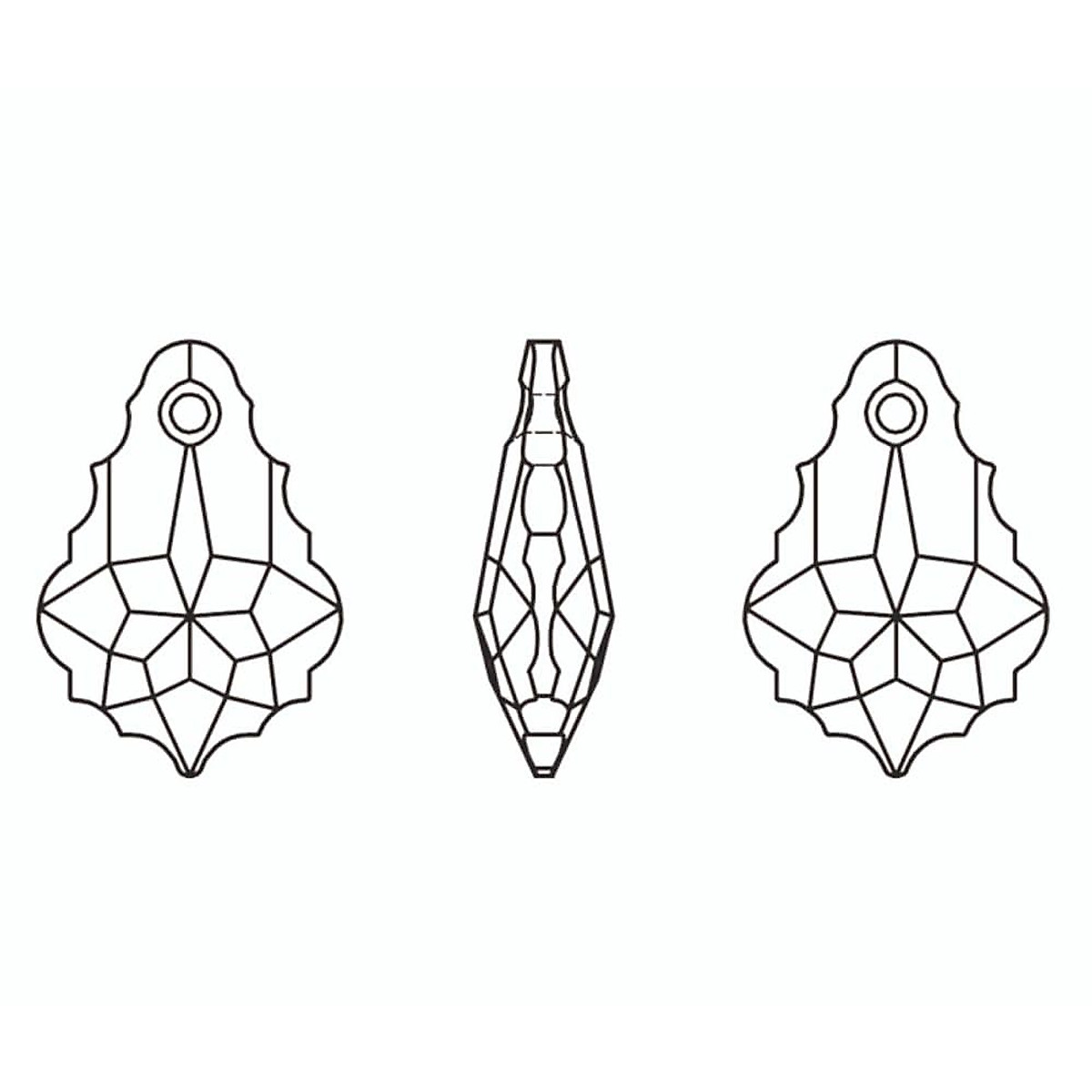 20pcs Czech Faceted Crystal Glass Baroque Chandelier Pendant Drop Loose Beads Suncatcher 22mm Large Golden Shadow for DIY Jewelry Craft Making CCF-28