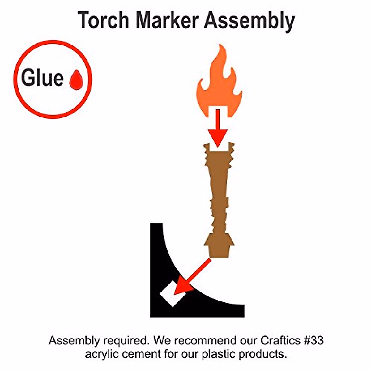 LITKO Torch Markers Compatible with Dungeons & Dragons (3)