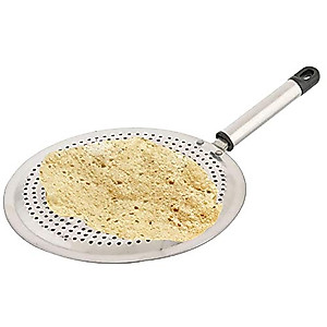 Stainless Steel Roasting Net,Stainless Steel Wire Roaster,Roaster,Cooking Rack for Papad and Khakras,For Baking Rotis and Parathas-Silver