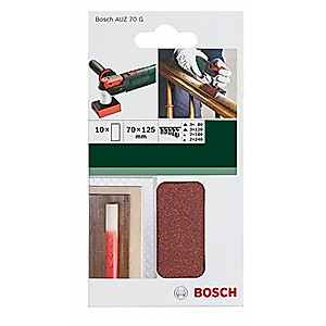 Bosch 2609256D33 Sheet Set for OMT (oscilating Multi-Tool) Profile Sanding Plate AUZ 70 G, Red