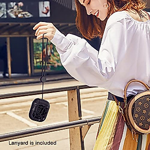 for Airpods Pro 2 Case (2022),DATIMIRA Rose Engraved TPU Apple airpods pro 2nd Generation Case Cover with Strap for Women and Girls,BlackBerry