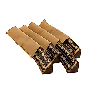 Wooden Mosaic Inlaid Oval Rummy Game Set - Wooden Rummy Cube Black veneered