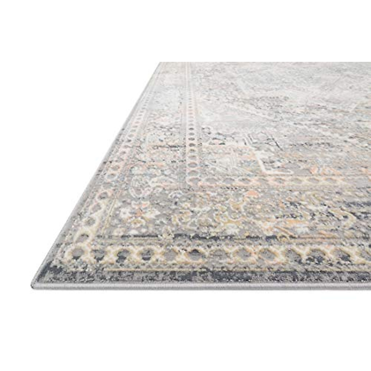 Loloi II Lucia Collection LUC-01 Grey/Sunset 6'-8" x 8'-8" Area Rug