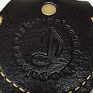 Pick-A-Palooza DIY Guitar Pick Punch Leather Key Chain Pick Holder - Brown