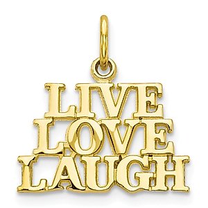 Jewels By Lux 10K Yellow Gold Live Love Laugh Charm