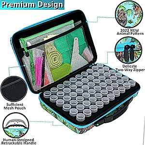 Melody Life 2022 New Diamond Painting Storage Containers 60 Slots Big Capacity Accessories 5D Tools DIY Art Craft Jewelry Beads Rhinestones Organizer Box (Tiger, Slot)