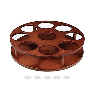 Coffee Station Organizer, Syrup Rack, Drink Bottles Organizer for Countertop, Brunch & Coffee Bar Essentials, 9 Bottles 25.4 Oz Rotating Holder