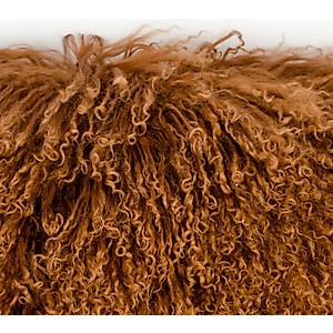 Tov Furniture Moody Copper Tibetan Sheep Pillow