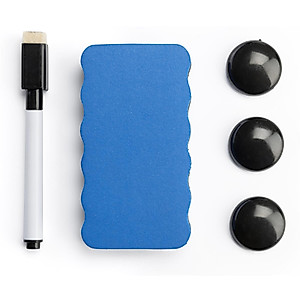 Displays2go 72 x 40 Double-Sided Magnetic White Board with Wheels - Silver (WHBMOB7240)