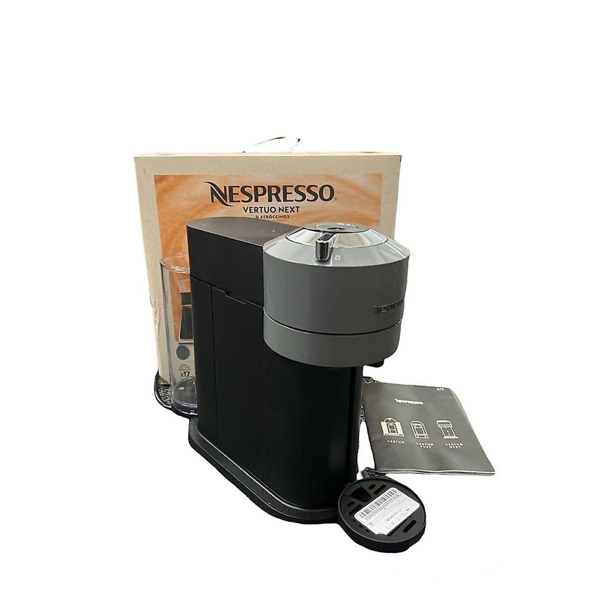 Nespresso De'Longhi Vertuo Next Deluxe by De'Longhi with Aeroccino - Chrome