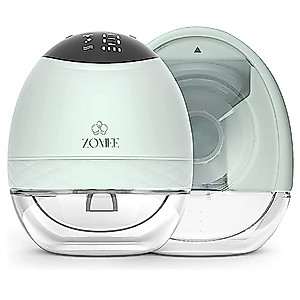 Zomee Fit Wearable Breast Pump, Hands Free, Portable,Discrete Electric Double Breast Pump - Holds up to 5 oz - Wireless 2+ Hours of Battery Life - Mimics Baby Feeds, Leak Proof Anti Backflow System