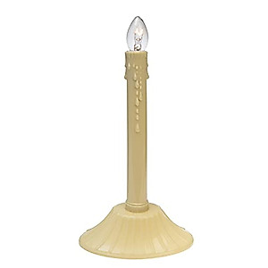 Creative Hobbies® Electric Candolier Indoor Christmas Candle Lamp, Ivory Plastic with Clear C7 Light Bulb - Pack of 6