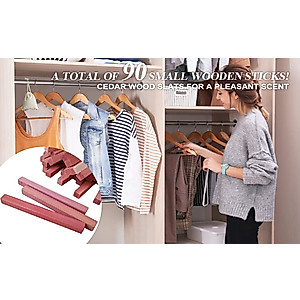 Cedar Blocks for Clothes Storage 85 Cedar Sticks, 100% Aromatic Red Ceder Blocks, Cedar Planks, Cedar Accessories for Closets Storage