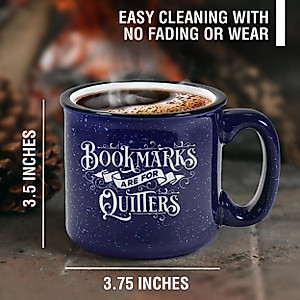 Bad Bananas Librarian Gifts Mug Bookmarks Are For Quitters 15 oz Coffee/Tea Mug Gift for Book Lovers Women