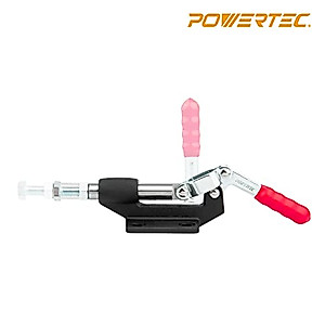 POWERTEC 4PK Toggle Clamp, 500lbs Holding Capacity, 305CM Quick Release Push/Pull Clamp for Woodworking Jigs and Fixtures, Pocket Hole Jigs, Welding, CNC (20318-P4)