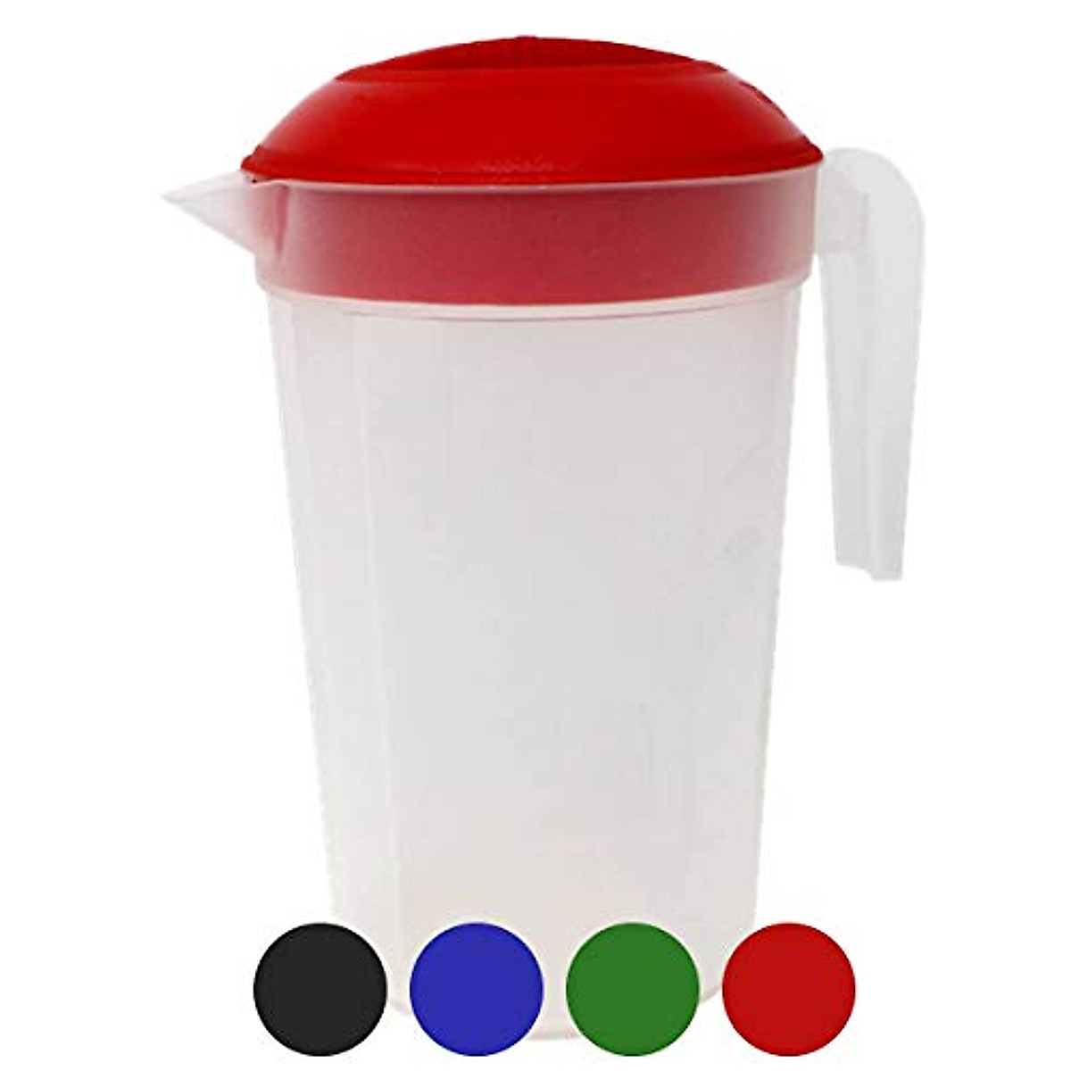 Tribello LARGE 1.3 Gallon Water Pitcher, Plastic Juice Pitcher With Lid - Dishwasher Safe, BPA Free, Colors May Vary (1.3 Gallon)