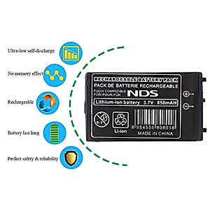 OSTENT 850mAh Rechargeable Lithium-ion Battery + Tool Pack Kit for Nintendo DS NDS