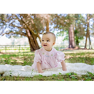 Petit Ami Baby Girls' Birthday Smocked Dress, 24 Months, Pink