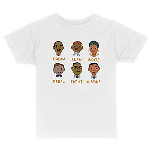 Black History Icons Toddler Kids T-Shirt 4T White