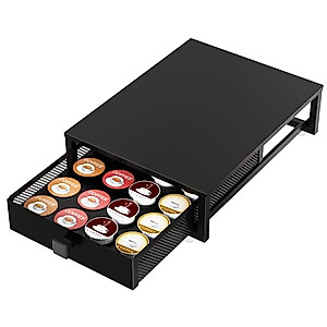 Simple Trending Coffee Pod Storage Drawer Holder for Keurig K-cup Coffee Pods, 24Pods Capacity, Black
