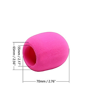 Fielect 2Pcs Microphone Covers Foam Mic Cover Handheld Microphone Windscreen Shield Mic Foam Filter Pink for KTV Broadcasting