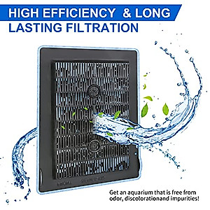 MyfatBOSS 20 Gallon Fish Tank, Aquarium Filter Cartridge Replacement, 10-20 Gallon Fish Tank Power Filter Cartridge Replacement for EZ-Change #2,8 Pack