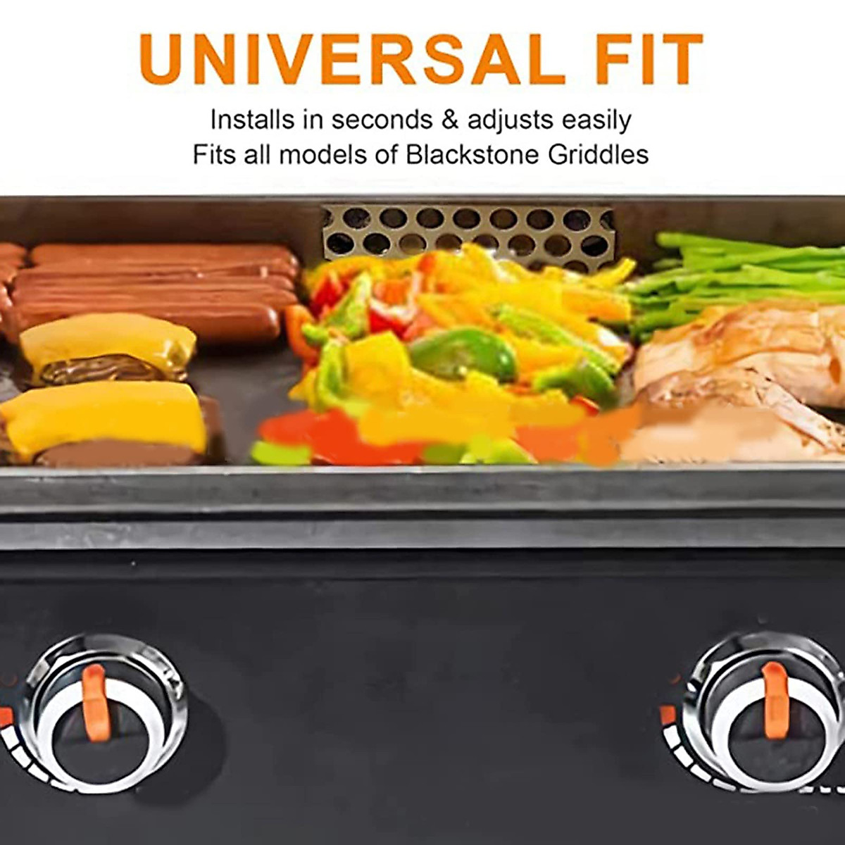 Food Mesh Screen for Black Stone Griddle Accessories Block Food from Falling Into Rear Greases Trap Cup Tray Universal Grilling Mesh Mat
