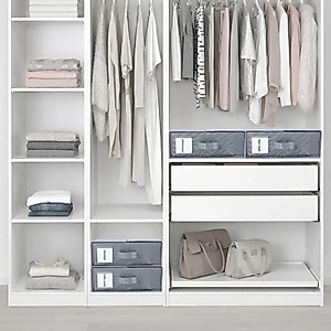 Finneya Bed Sheet Organizers - 4 Pack(Queen or King Size), Foldable Sheet Cube Storage Container Linen Closet Organizers, Duvet Covers and Pillowcases Storage Box for Bedding Blankets Towels (4 PCS)