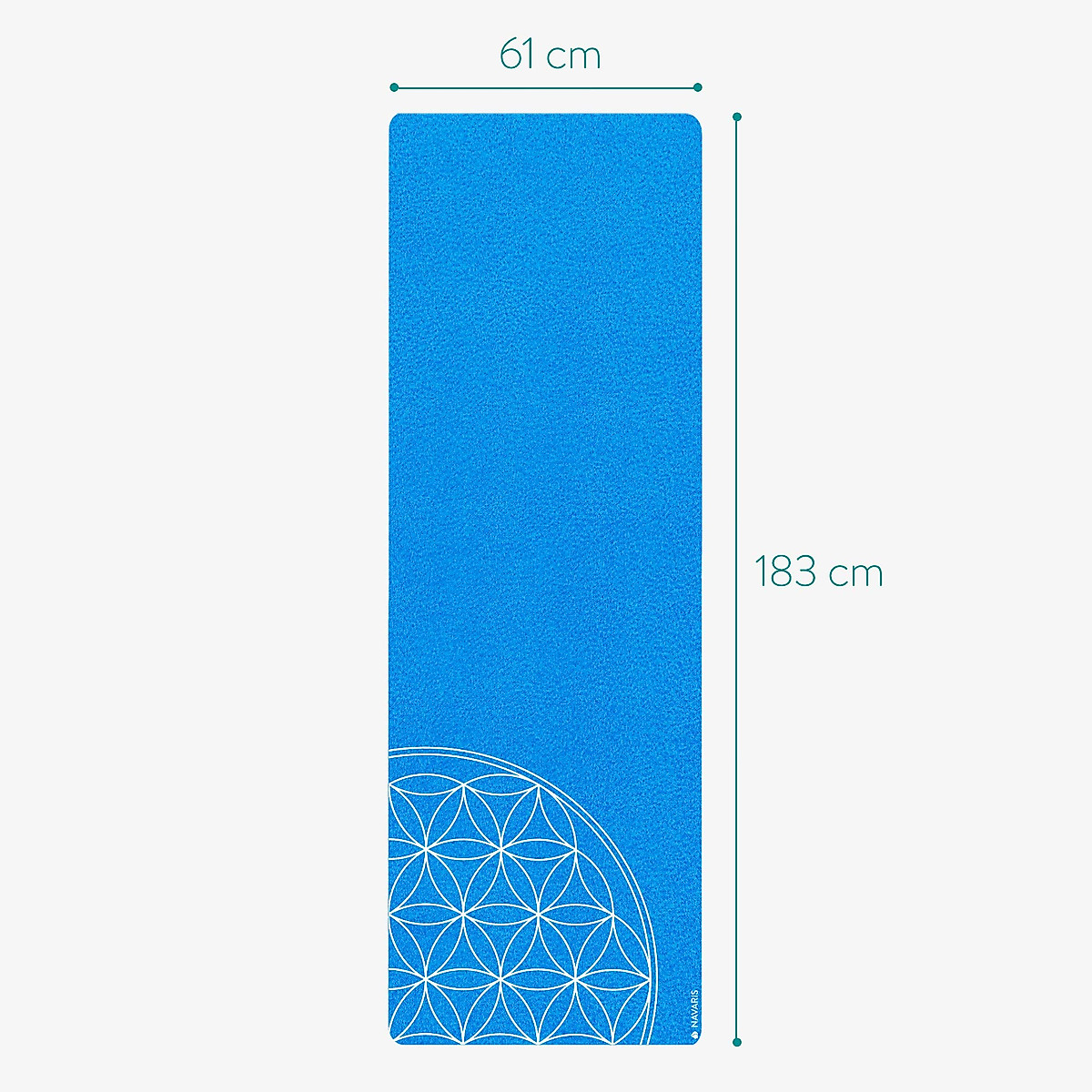 Navaris Foldable Yoga Mat for Travel - 1/16" (1.5mm) Thick Exercise Mat for Pilates, Workout, Gym, Fitness - Non-Slip Folding Portable Mat