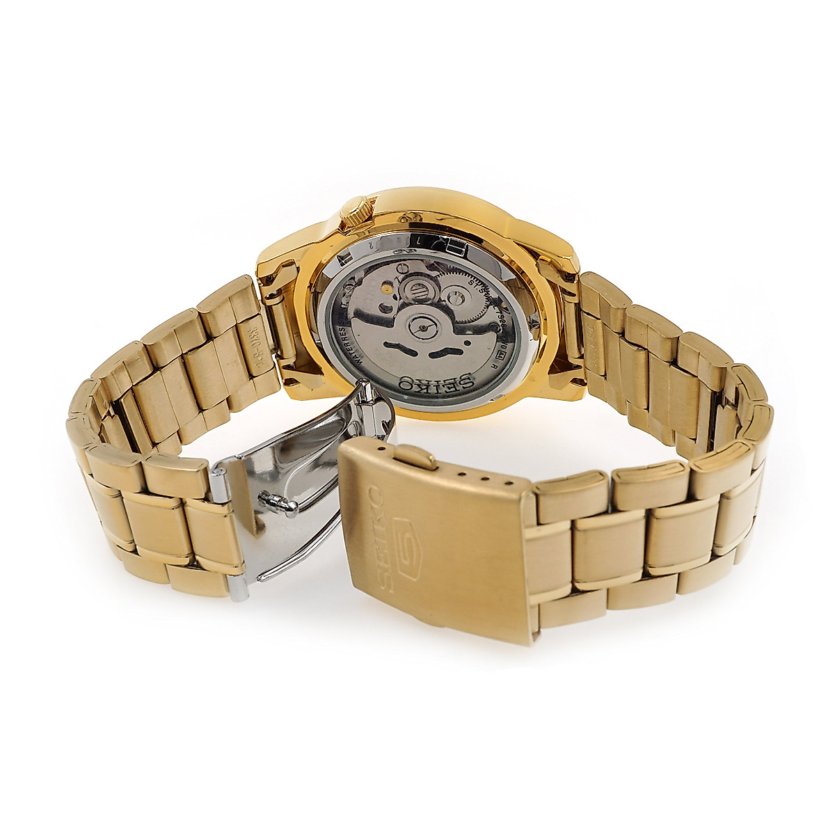 Seiko unisex-adult 5 Classic Automatic Gold Tone Watch SNKK20K1