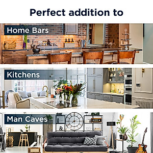 Commercial Cool Beer Kegerator, 6.1 Cu. Ft. Extra Large Capacity Beer Machine with 2-Shelf Fridge