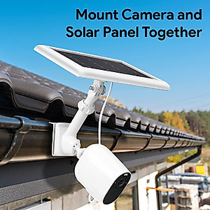 Wasserstein Bundle - Arlo 2-Pack White Solar Panel & 2-Pack 2-in-1 White Universal Gutter Mount Compatible with Arlo Ultra/Ultra 2, Arlo Pro 3/Pro 4, & Arlo Floodlight
