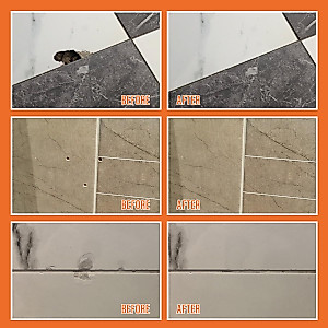 Ankita Ceramic Tile Repair Kit (Color Match), Porcelain Tile Chip Repair Kit with Super Strong Adhesion, Floor Tile Crack Repair Filler for Crack, Chips, Holes on Ceramic, Acrylic, Fiberglass, Enamel