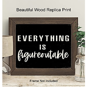 Inspirational Wall Art & Decor - Motivational Entrepreneur Positive Quotes Poster Prints 8x10 - Success Sayings - Encouragement Gifts for Men, Women - Home Office - Classroom Decor - Encouraging Motto