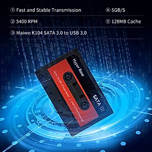 Retro Game Console Made by 500G External Hard Drive, Emulator Console Built-in 48,045 Games, Batocera Game System 62 Emulators Compatible with PSP/ATARI/3DO/MAME, Plug and Play in Windows