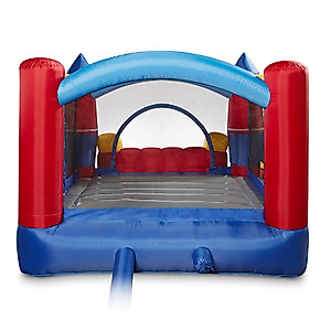 Cloud 9 Inflatable Bounce House and Blower, Rocket Theme Bouncer for Kids with Slide, Includes Stakes and Repair Patches