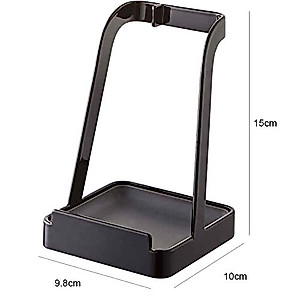 Kitchen utensil and iPad holder, Pot lid stand holder spoon rest, Kitchen tools silicone spoon holder, Metal pot lid holder tower ladle holder, Cooking Utensil Rest- Black