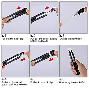 Steelite Ceramic Utility Knife Safety Box Cutter Package and Box Opener Extra Long Insulation Foam Tool Safe Retractable Ceramic Blade