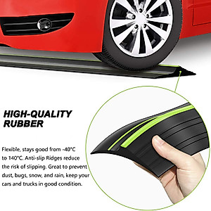 Jin&Bao Universal Garage Door Threshold Seal Strip 20FT Kit, Bottom Waterproof Rubber Weather Stripping Replacement（Green）