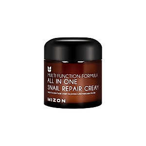MIZON All in One Snail Repair Cream Snail Mucin with 12 Natural Extracts Korean Recovery Cream for Fine Line & Blemish Care (2.53 Fl Oz Pack of 1)