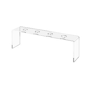 Marketing Holders Wine Bottle Topper Display Stand 4 Slot Rack .75 Inch Wide Holes Stand Premium Clear Acrylic 9.75 Inch Wide by 2 Inch Deep Showcase Your Collection