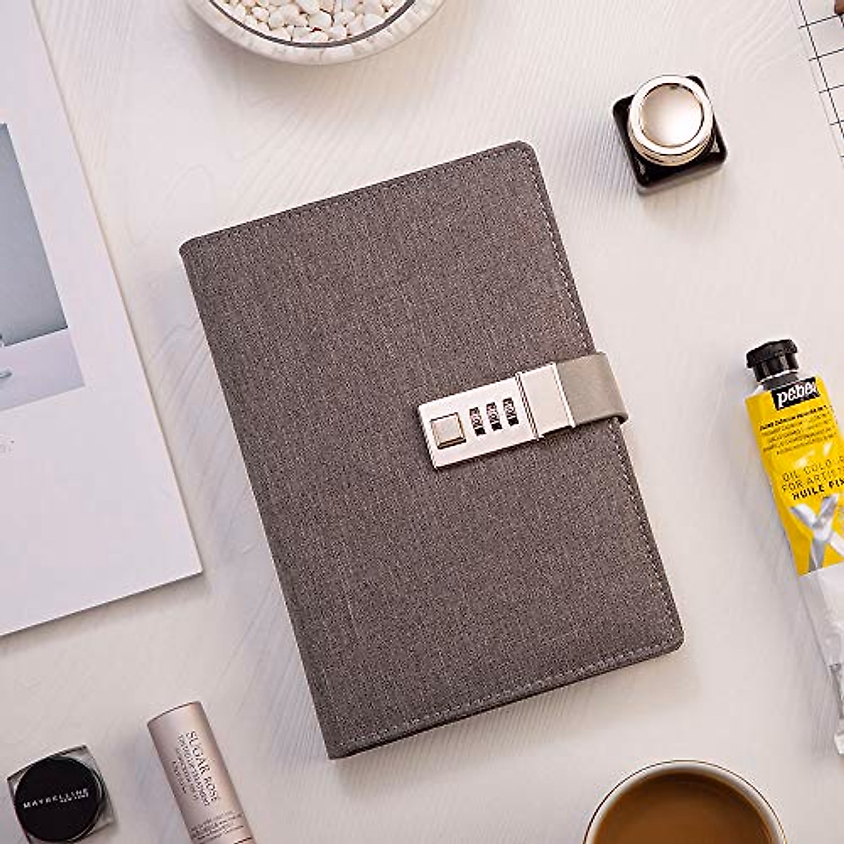 CAGIE Lock Journal Combination Locking Diary Vintage Lock Planner Agenda Personal Diary