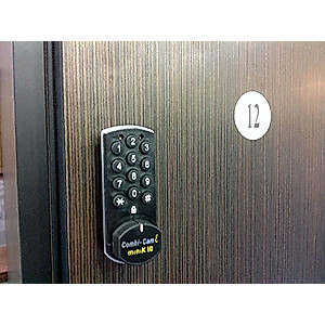 FJM Security Products Combi-Cam E, 7910-K10, Electronic Cabinet Lock, Black Finish, Small