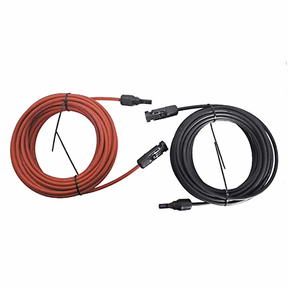 Kimllier 20FT Solar Panel Extension Cable Wire with Male and Female Connector Black and Red 12AWG