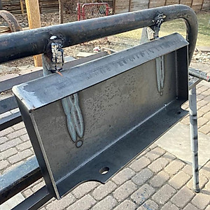 Titan Attachments Mini Skid Steer Mount Plate, 1/4" thick Toro Dingo Quick Tach Mount Plate, Grade 50 Raw Steel, Weld or Bolt-On Surface Design, Unfinished